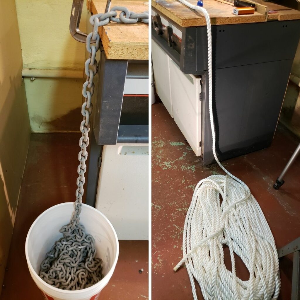 Replacing the Anchor Rode and Splicing Line to Anchor Chain on a Boat ...