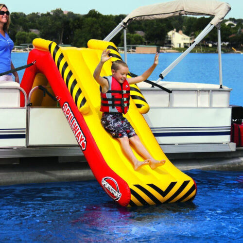Inflatable Pontoon Boat Slide - My Boat Life